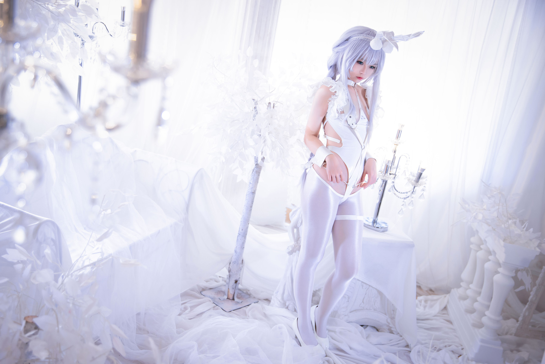 G44不会受伤：碧蓝航线 恶毒皮肤 懒懒的白兔 25P - ACG壁纸